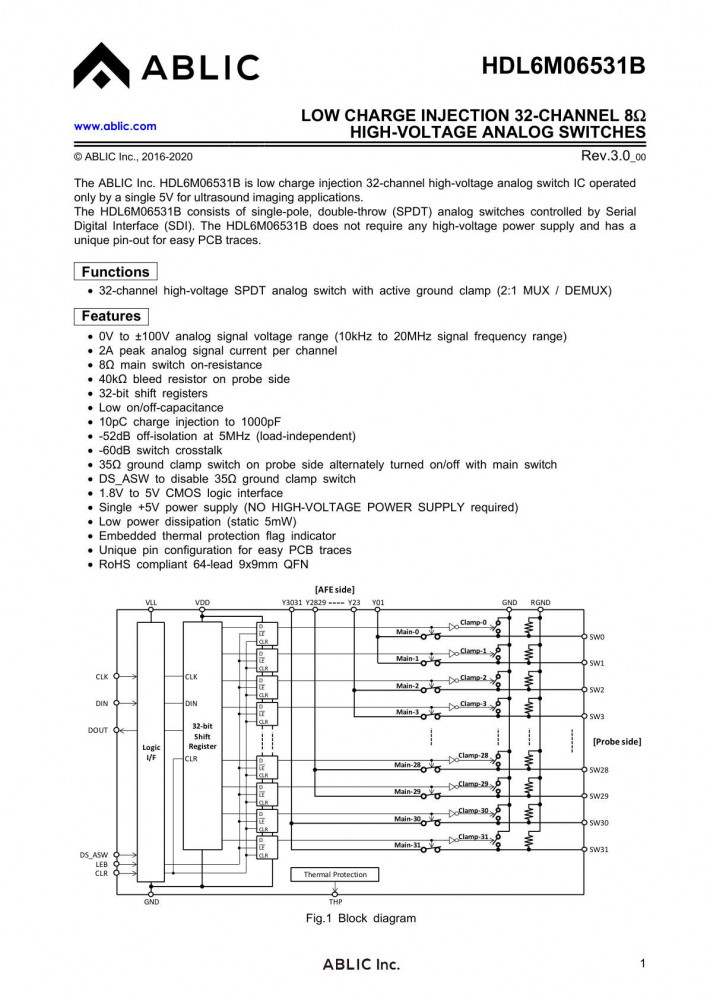 HDL6M06531B datasheet page 1
