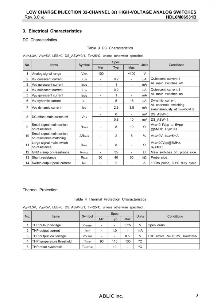 HDL6M06531B datasheet page 3