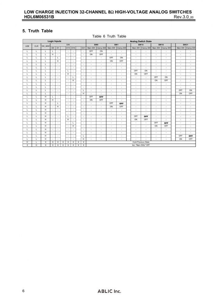 HDL6M06531B datasheet page 6