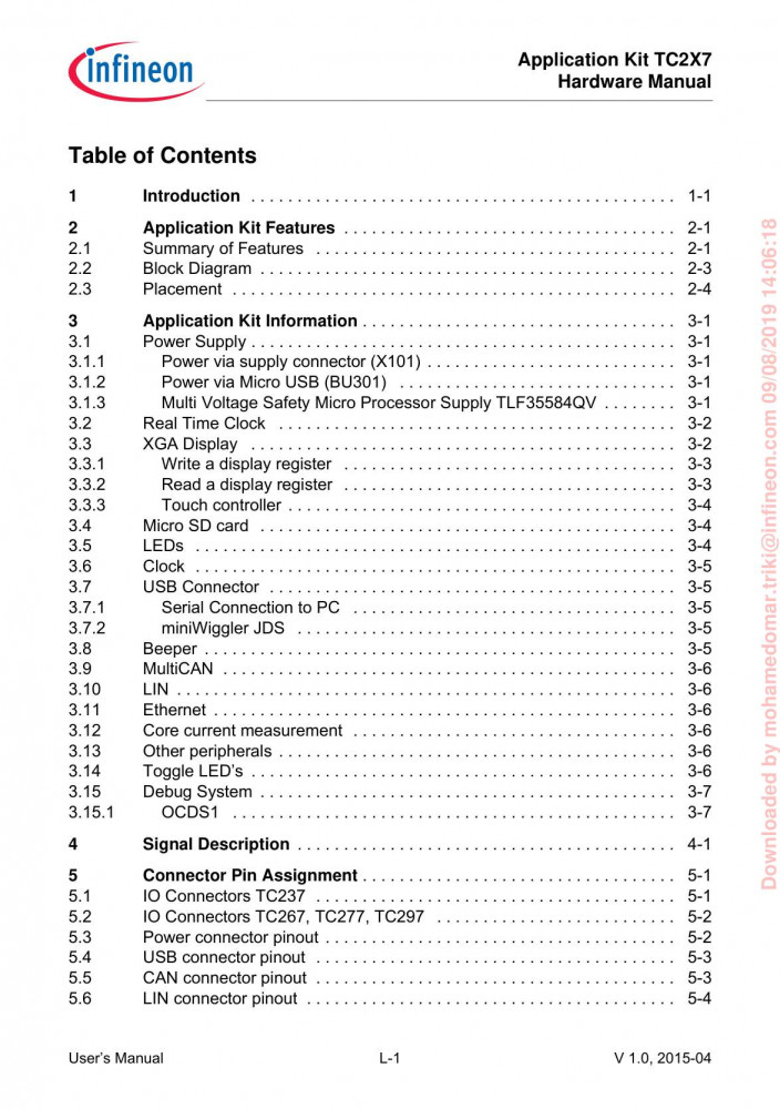 TC2X7 hardware manual page 5