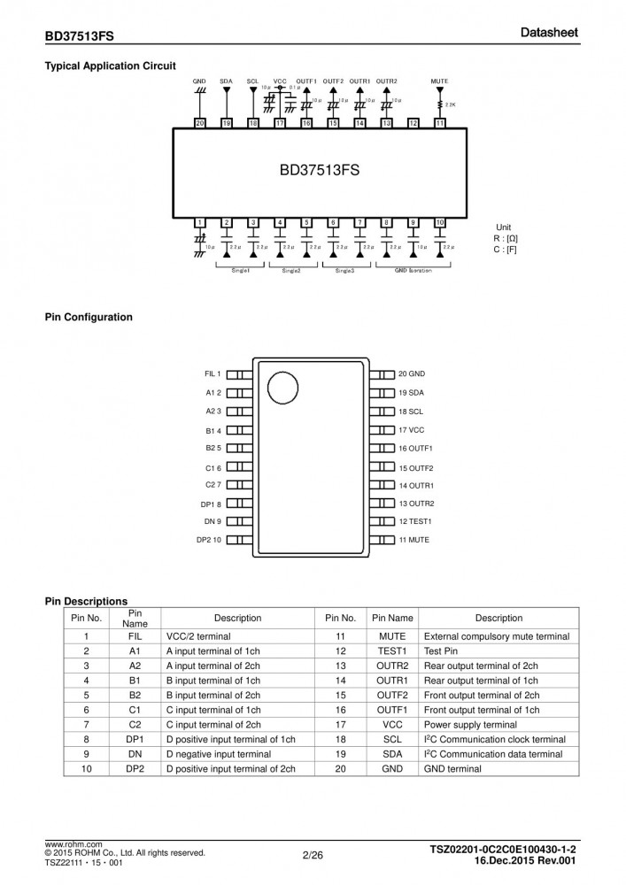 BD37515FS-E2 technical document page 2