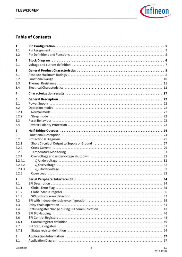 TLE94104EP datasheet page 3