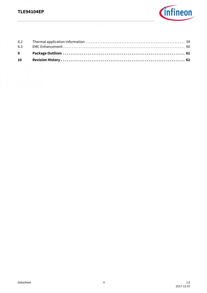 TLE94104EP datasheet page 4