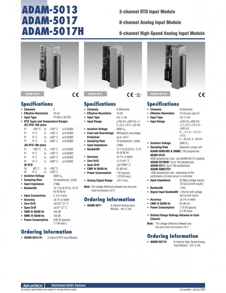 ADAM-5017H documentation page