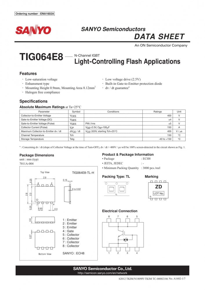 TIG064E8 datasheet page 1