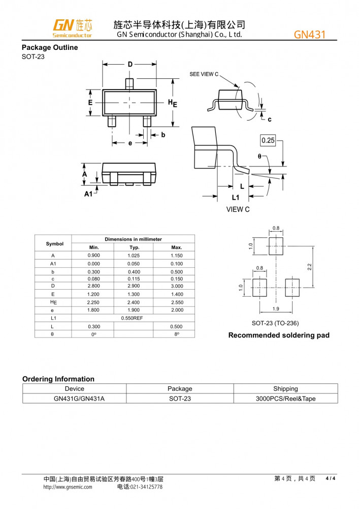GN431G datasheet page 4