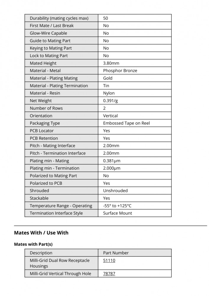 MOLEX 877597650 technical drawing preview, page 3