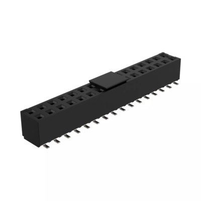 Milli-Grid Vertical Receptacle, 2.00mm Pitch, Dual Row, Surface Mount, Top/Bottom Entry, with Cap, Tube, 0.38µm Gold (Au) Plating, 28 Circuits, Lead-Free