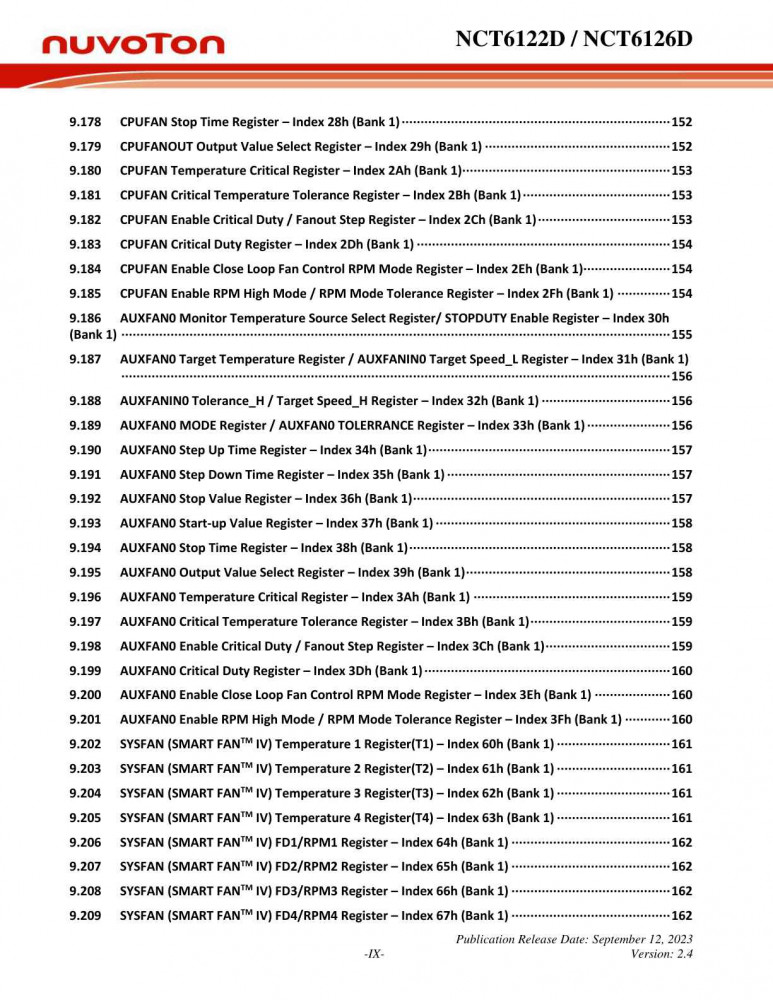 NCT6126D datasheet page 10