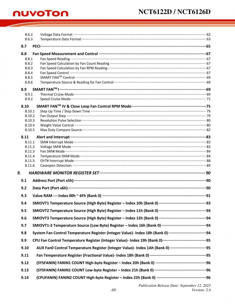 NCT6126D datasheet page 4