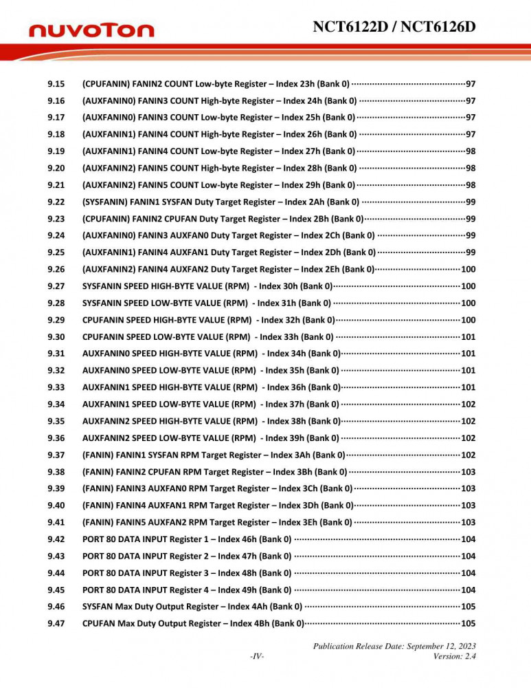 NCT6126D datasheet page 5