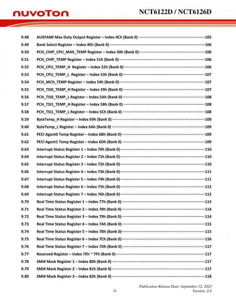 NCT6126D datasheet page 6