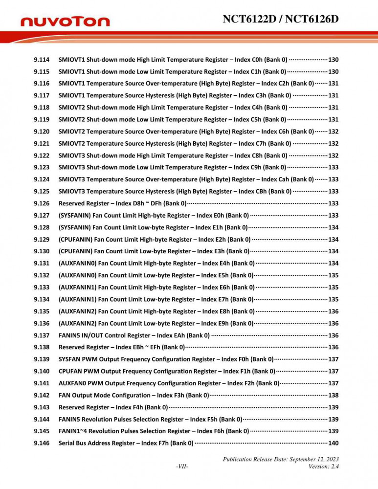NCT6126D datasheet page 8