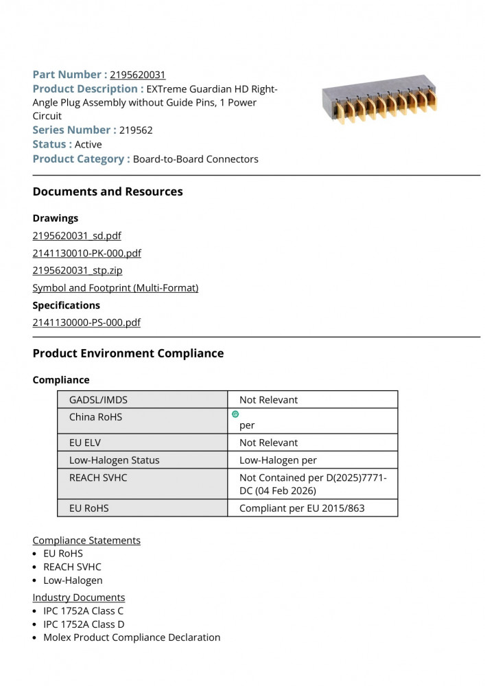 2195620031 technical document preview, page 1