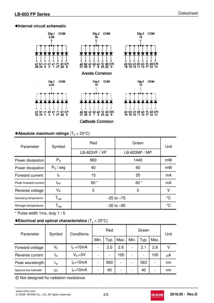 LB-603VF datasheet page 2