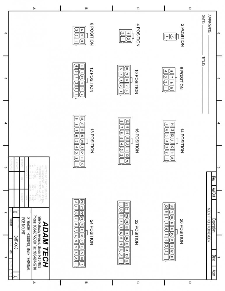 ADAM TECH DMF-04-S technical drawing page 2