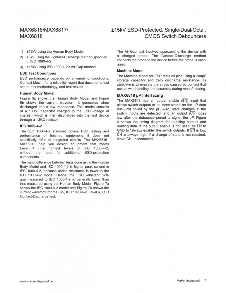 MAX6818 datasheet page 7