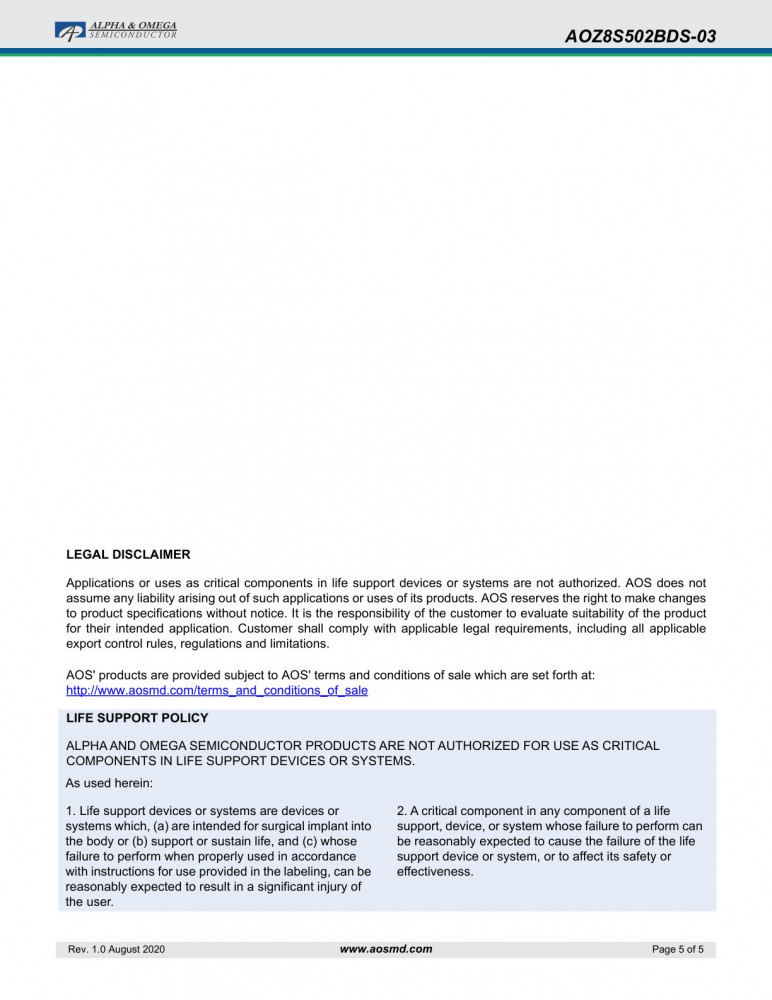 AOZ8S502BDS-03 datasheet page 5