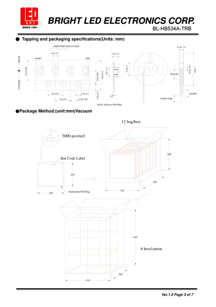 BL-HB534A-TRB datasheet page 3