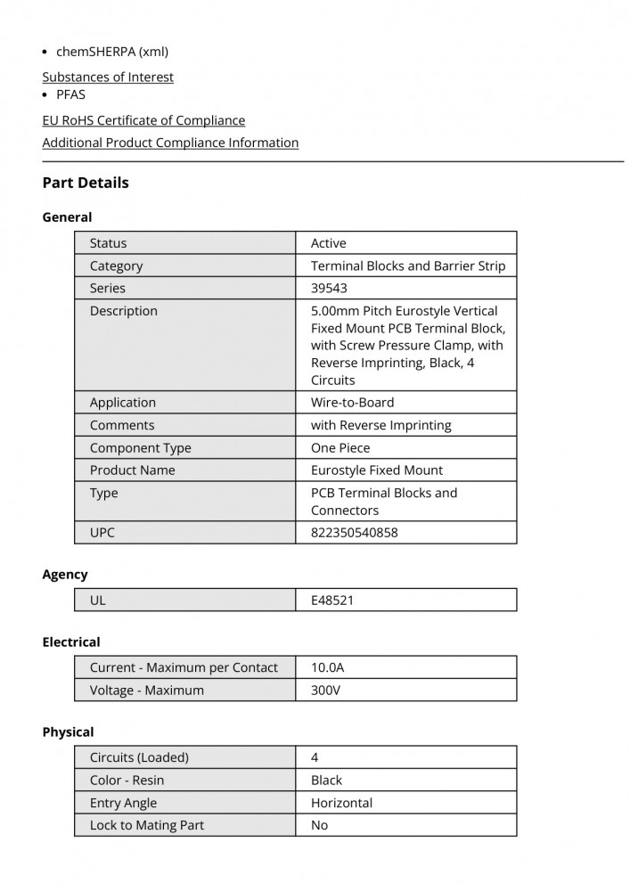 Technical document image 2 for MOLEX 395432004