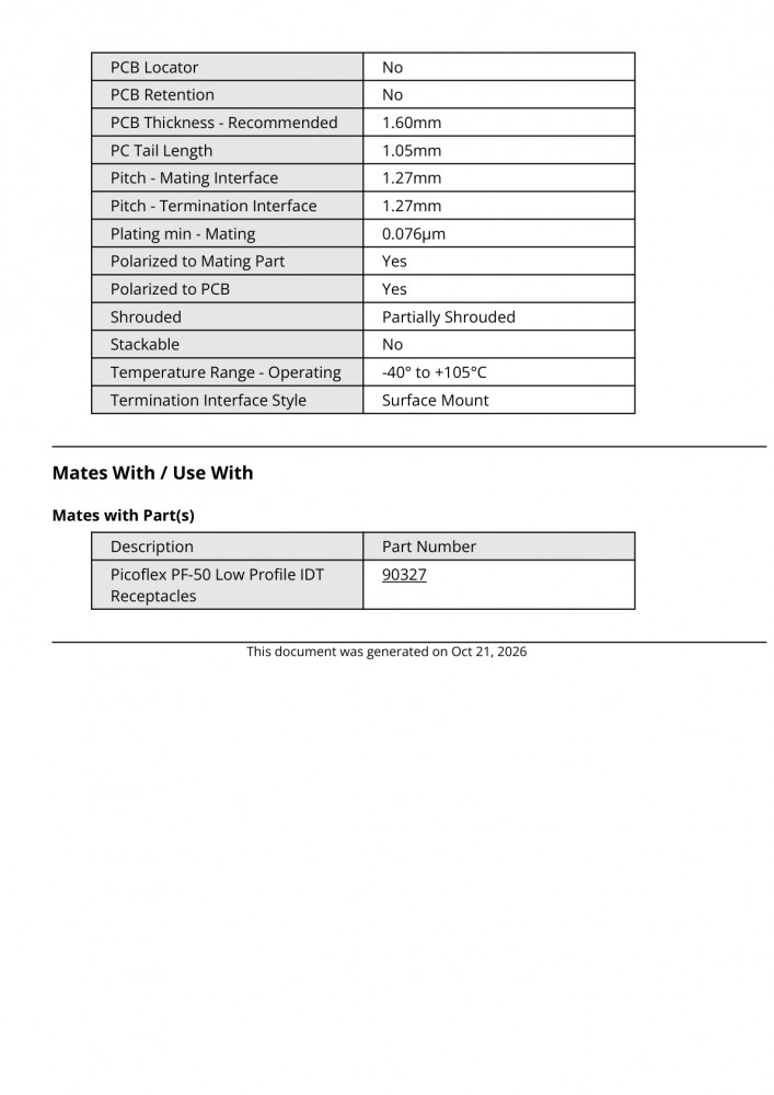 MOLEX 908160508 technical document page 3