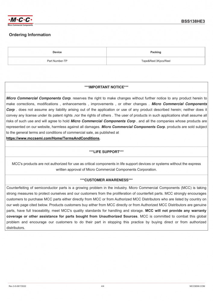 BSS138HE3-TP datasheet page 4