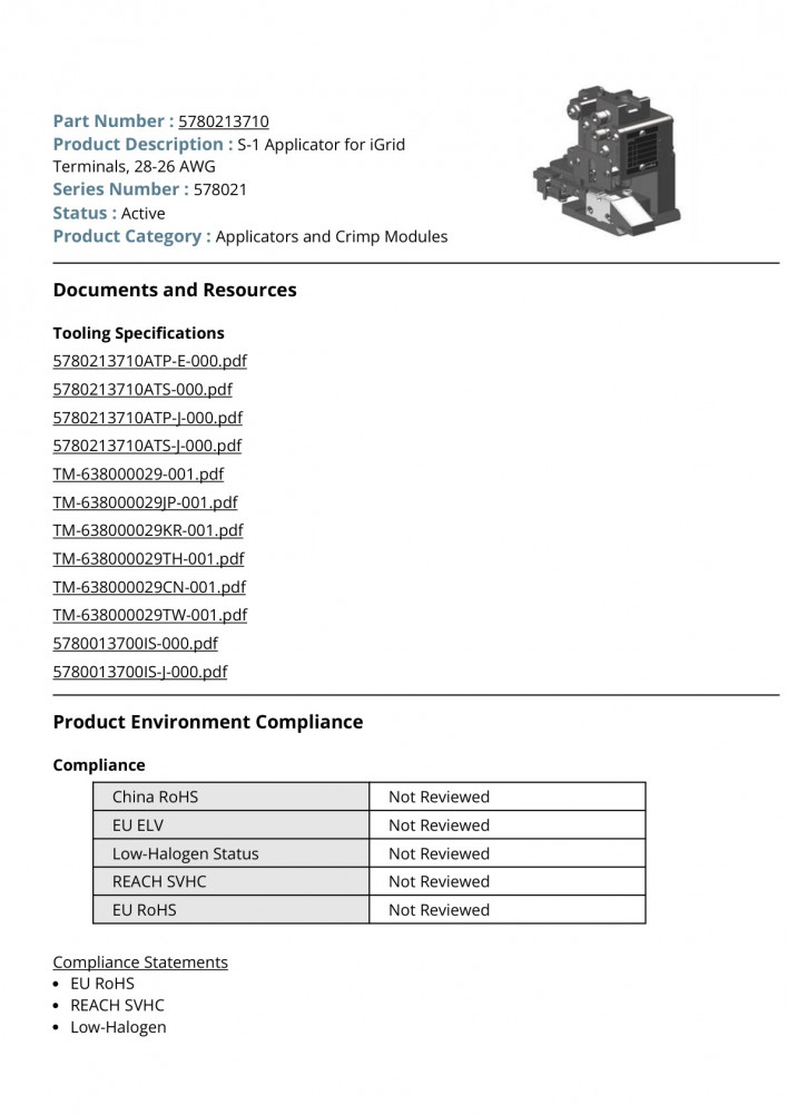 5780213710 technical document preview, page 1