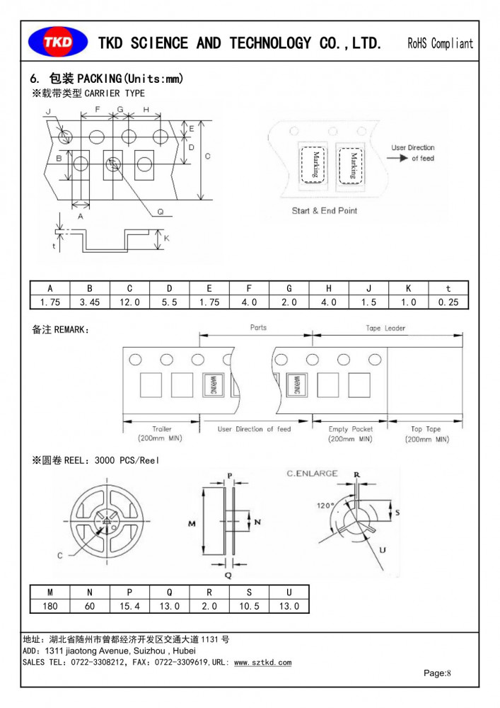 TKD SF32WK32768D71T018 specification page 8