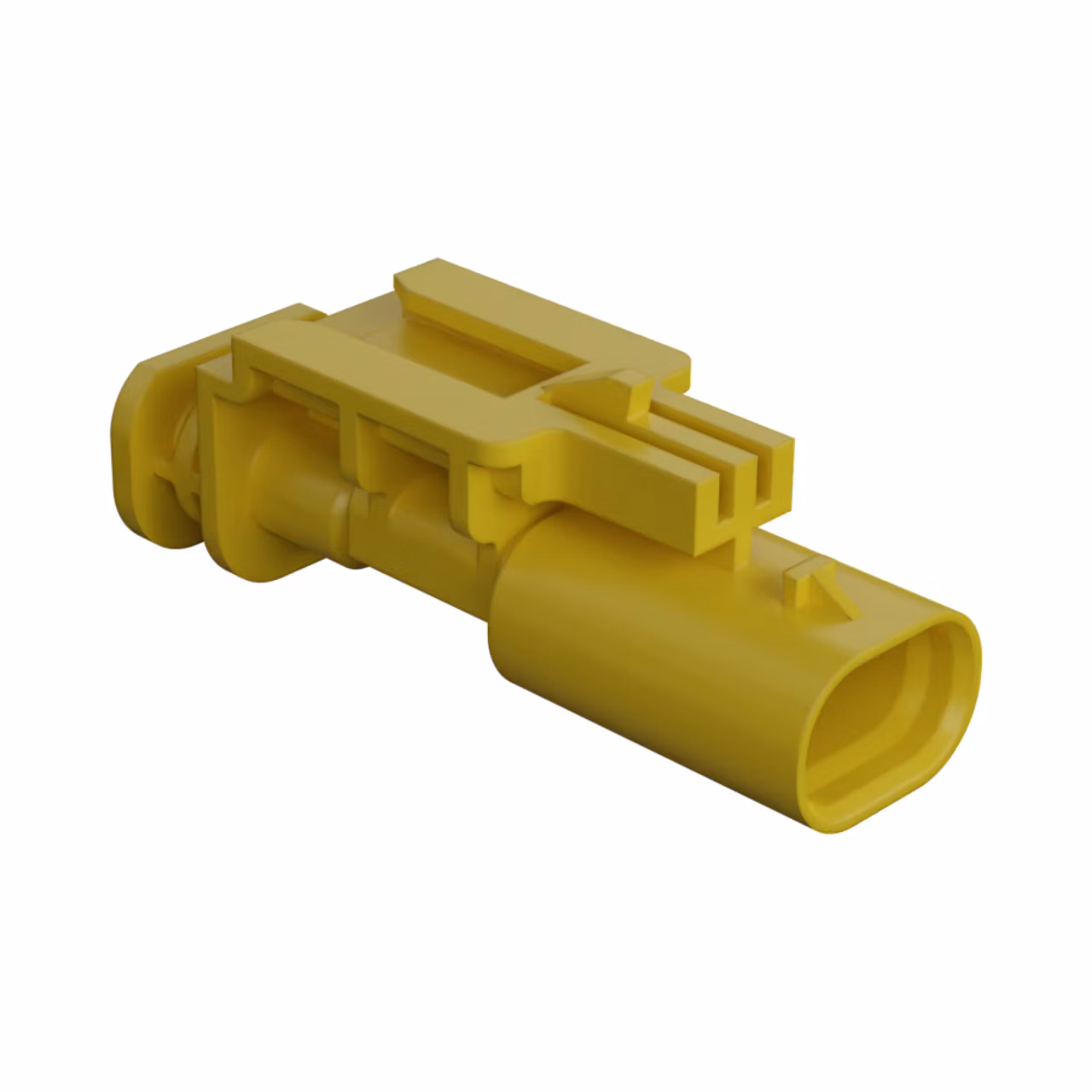 MXP120 Sealed Male Blade Connector with 7.00mm Clip-Slot, 2 Circuit, Yellow SIR Housing (T3-V2-S2 - 125°C on-engine vibration), Wire Dress Cover Interface Option 2, Key B for sale