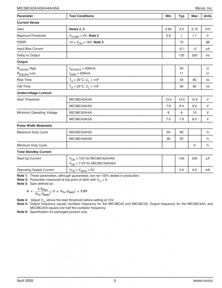MIC38C45AYM datasheet page 5