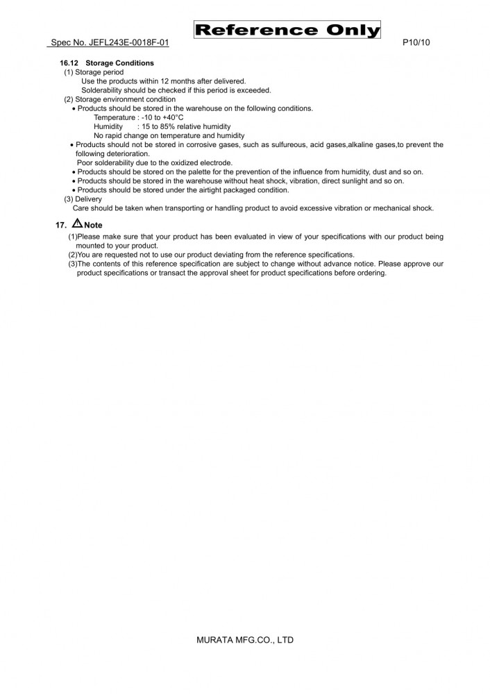 DLP0NSN350HL2L reference specification page 10