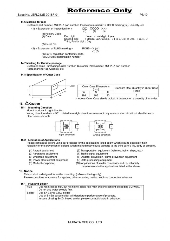 DLP0NSN350HL2L reference specification page 6