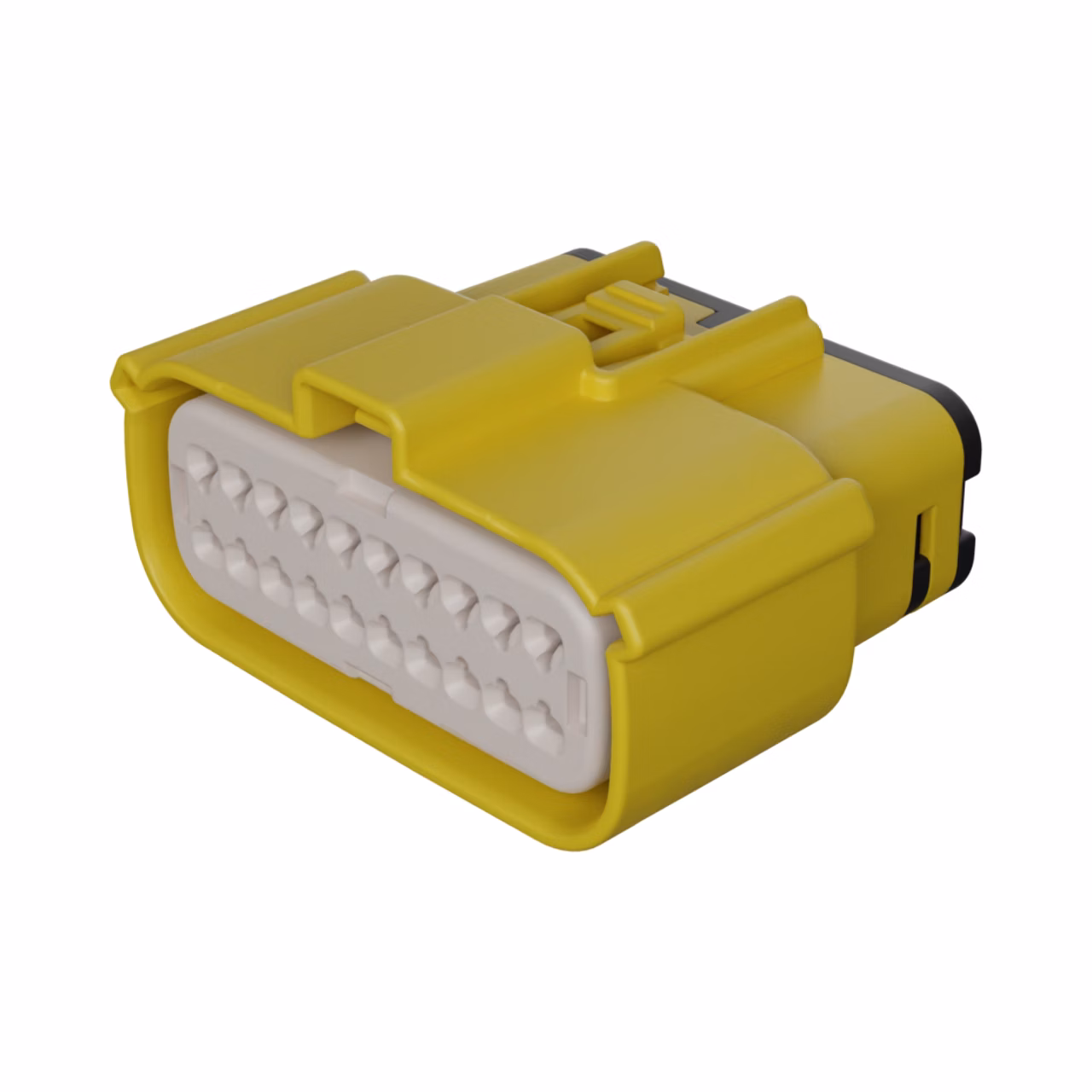MX150 Mat-Sealed Female Connector Assembly, Dual Row, 20 Circuits, Keying Option A, with Clipslot, without Connector Position Assurance, Yellow for sale