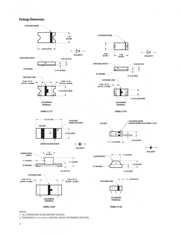 HSML-C265 datasheet page 2