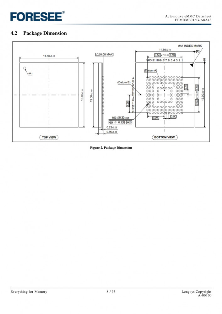 FORESEE FEMDME016G-A8A43 datasheet page 8