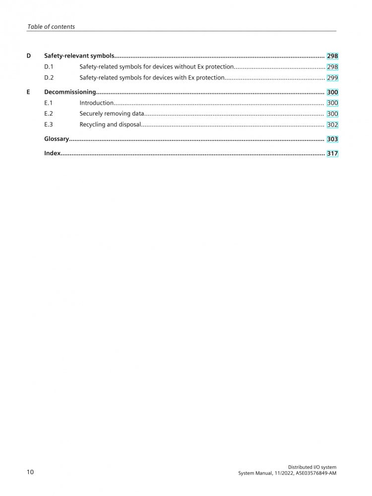 SIEMENS ET 200SP system manual page 10