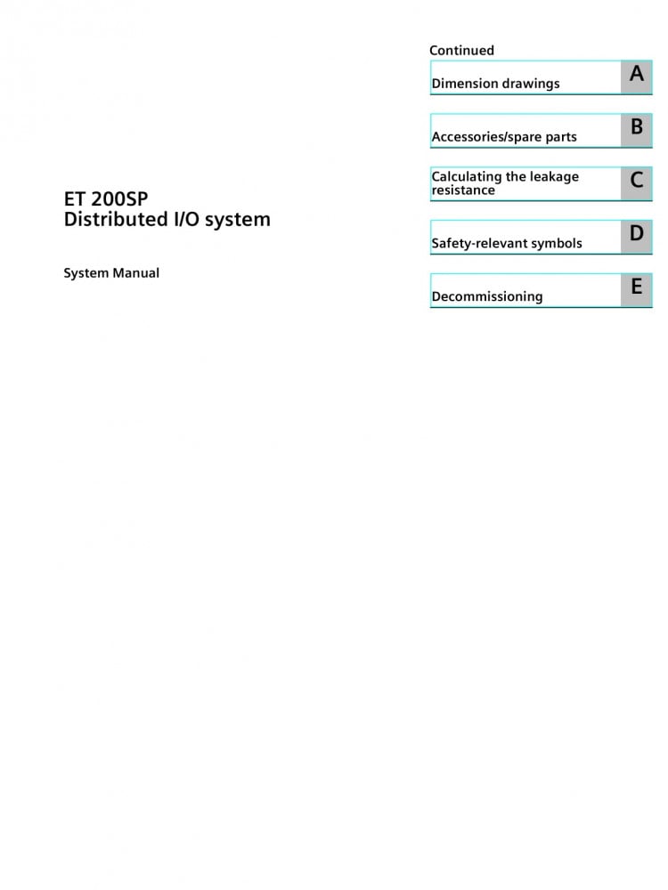 SIEMENS ET 200SP system manual page 3