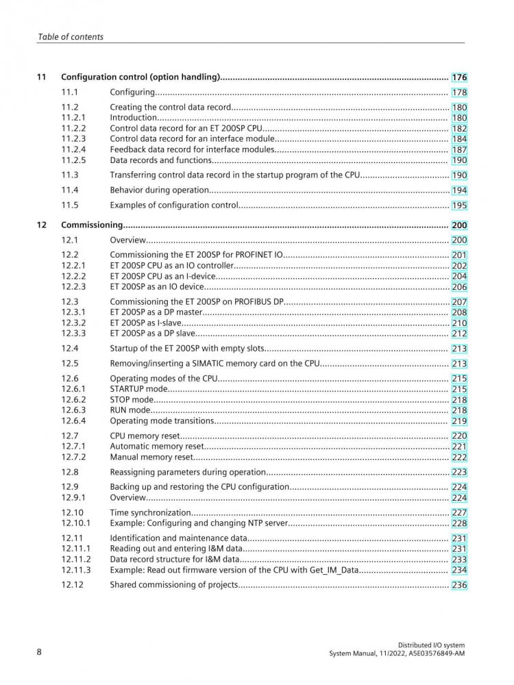 SIEMENS ET 200SP system manual page 8