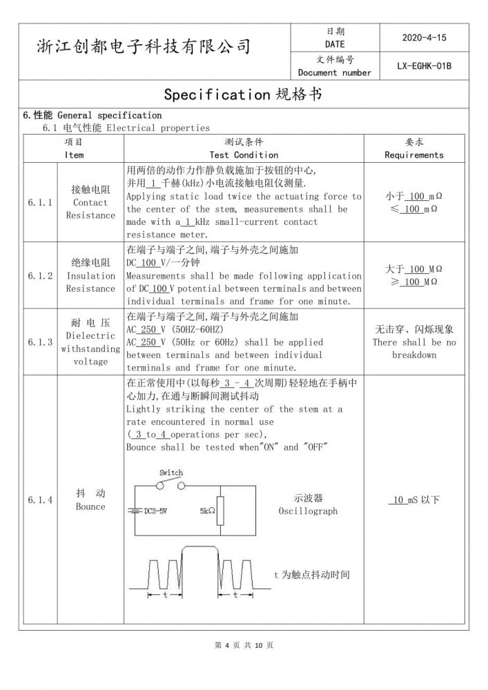 CAX TS1102SCC specification page 4