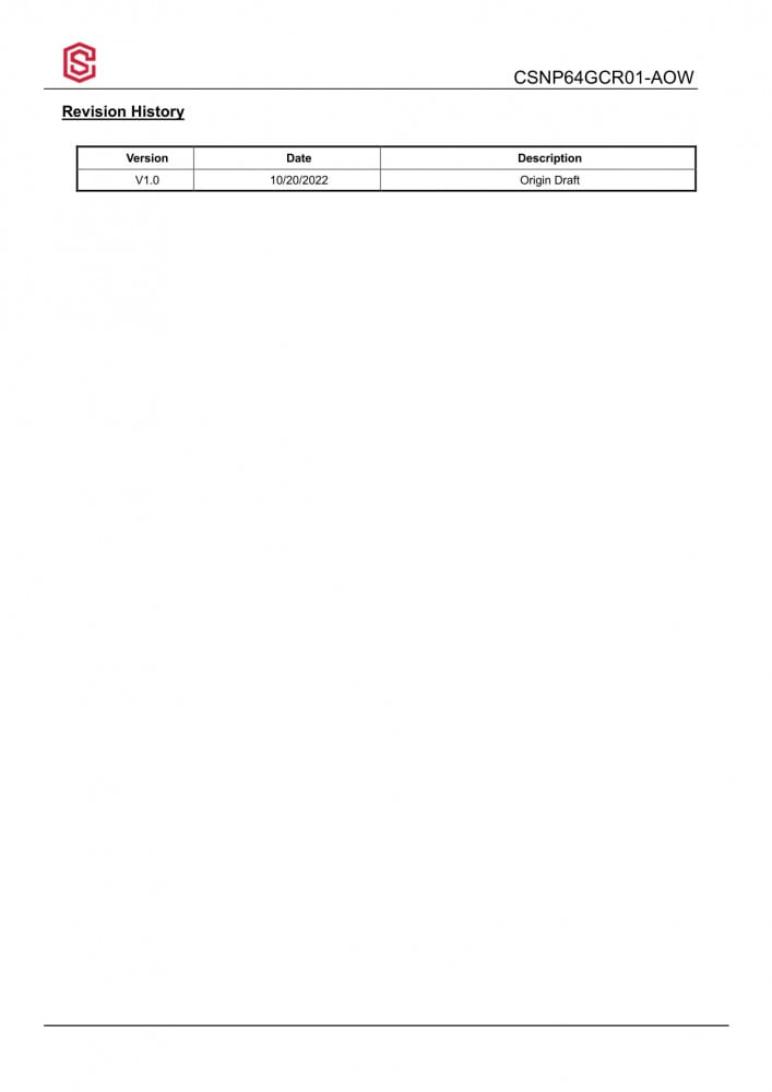 CSNP64GCR01-AOW datasheet page 2