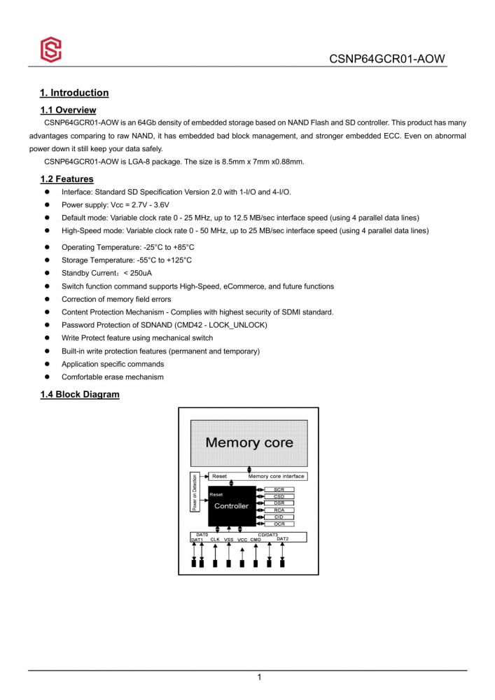 CSNP64GCR01-AOW datasheet page 4