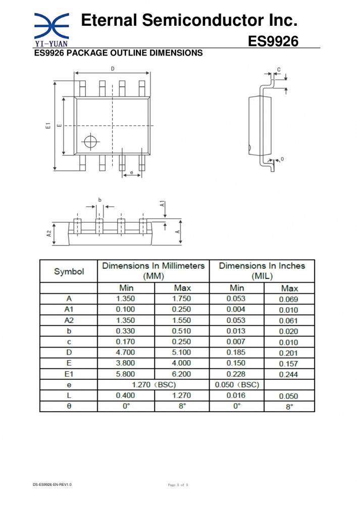 ES9926 datasheet page 5