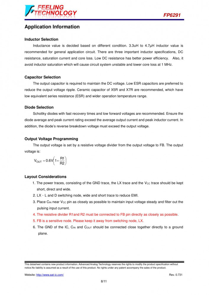 FP6291LR-G12 datasheet page 8
