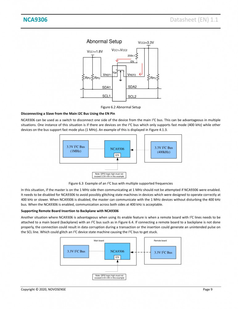 NCA9306 datasheet page 9