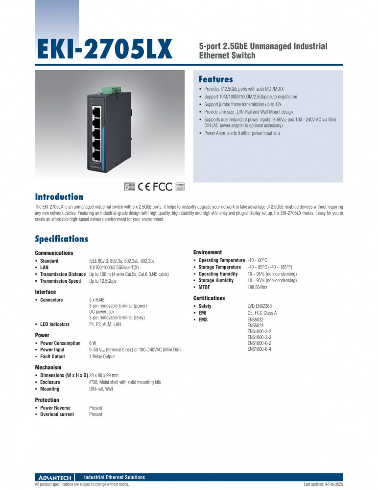 EKI-2705LX product document page 1