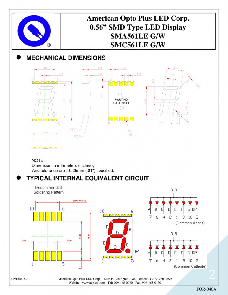 SMC561LE technical document page 2