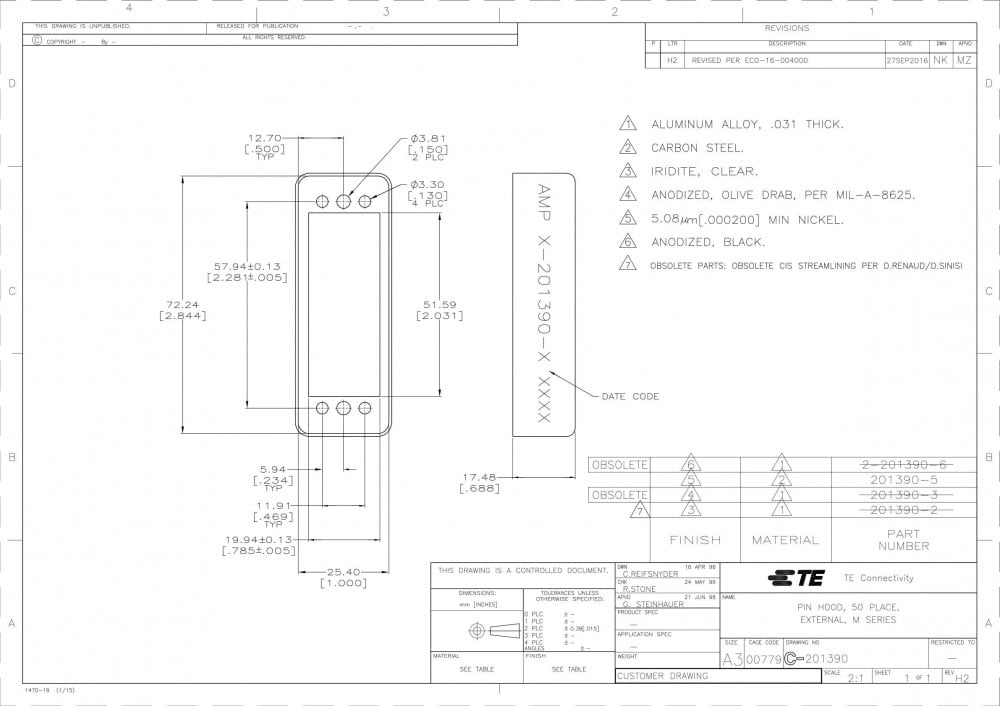 TE Connectivity 201390-5 controlled drawing preview