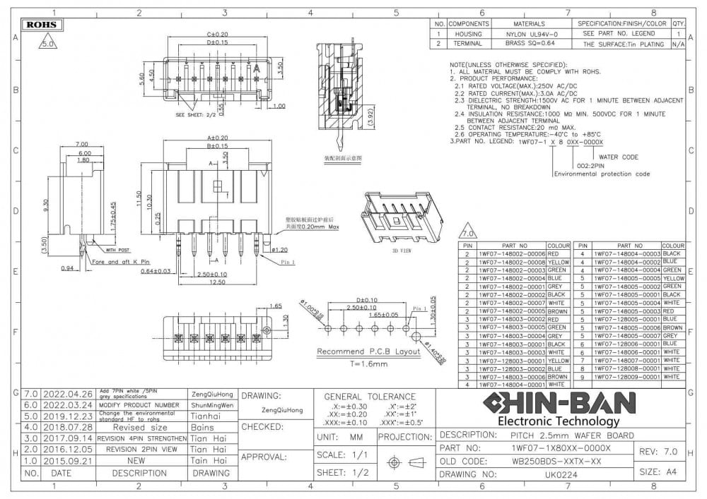 CHIN-BAN 1WF07-148003-00002 technical drawing page 1