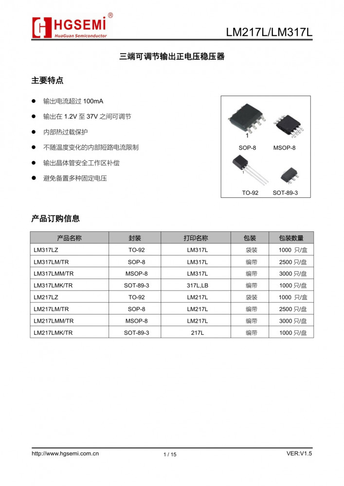 LM317LM/TR datasheet page 1
