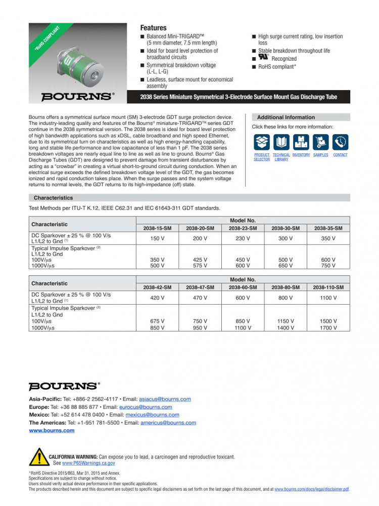 2038 series technical document, page 1